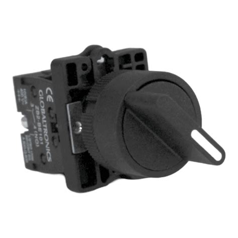 Selector 2 Posiciones Pvc Con Retorno 22mm 1 Nc 1 No 10a