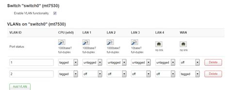 trunk 2 port aggregation possible installing and using openwrt
