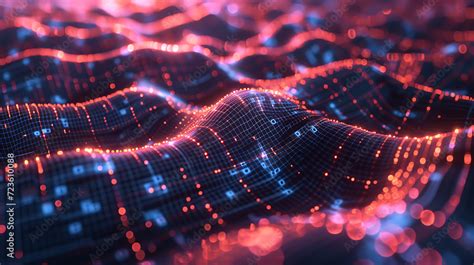 a stunning 3d abstract render of a cutting edge neural network