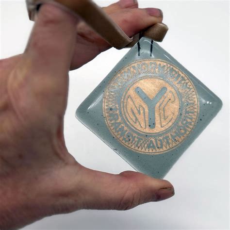 New York City Mta Token Ornament Kiku Handmade