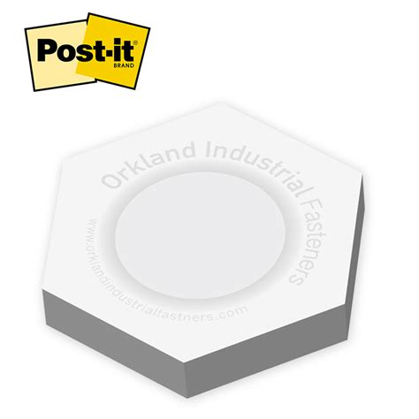 Post It Custom Printed Notes Cubes Hexagon Slim Cube Show Your Logo