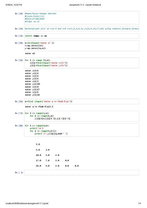 Assignment 113 Jupyter Notebook In 1 In 2 In 3 In 4 In