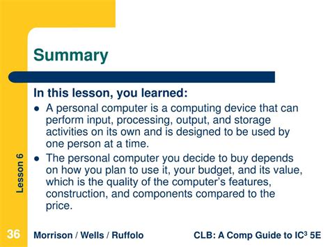 Ppt Lesson 6 Classifying And Evaluating Computers Powerpoint