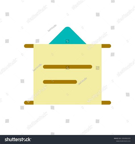 Projection Screen Presentation Flat Color Ui Stock Vector Royalty Free