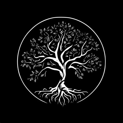 Tree Of Life Minimalist And Flat Logo Vector Illustration Premium AI Generated Vector