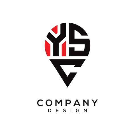 Premium Vector Ysc Letter Location Shape Logo Design