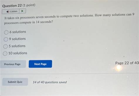 solved it takes six processors seven seconds to compute two