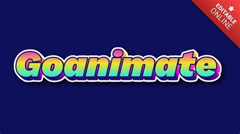 Goanimate Multicolor 3d Text Effect Generator