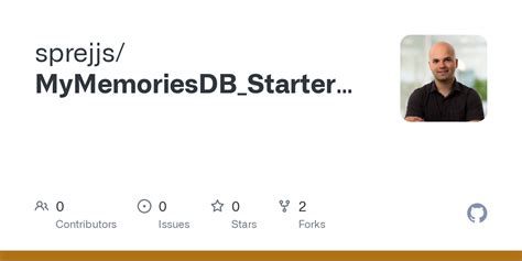 Github Sprejjsmymemoriesdbstartercode