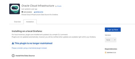 plugin deprecated on grafana · issue 50 · oracle oci grafana metrics