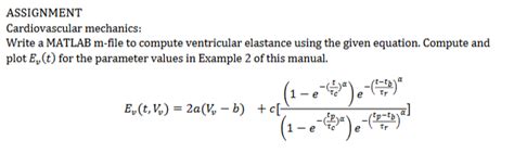 Solved Solve The Above Equation And Plot Ventricular Chegg Com
