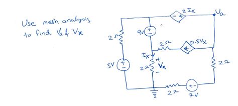 Solved Use Mesh Analysis To Find Va Vx Chegg