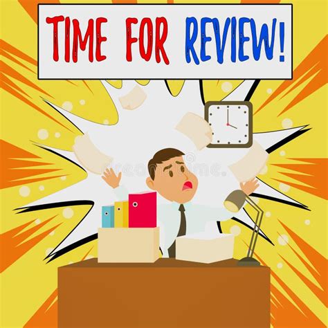 Handwriting Text Time For Review Concept Meaning Formal Assessment Of Something With Intention