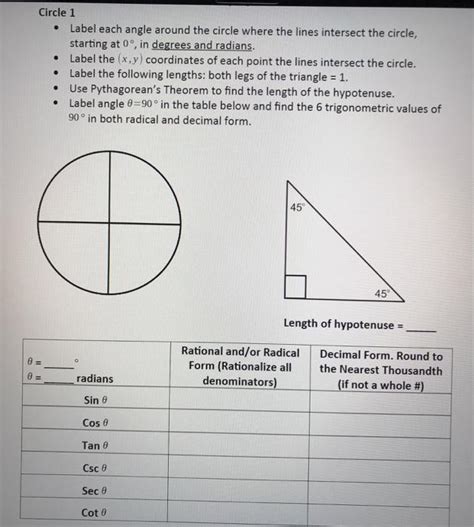Solved Circle Label Each Angle Around The Circle Where The Chegg Com