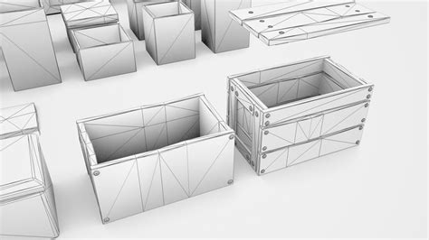 3d pack wooden crates boxes turbosquid 1402814