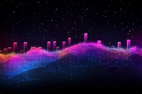Technological Polygonal Background With Binary Numbers Premium Ai