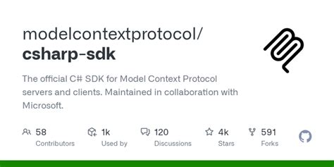 Github Modelcontextprotocolcsharp Sdk The Official C Sdk For Model Context Protocol Servers