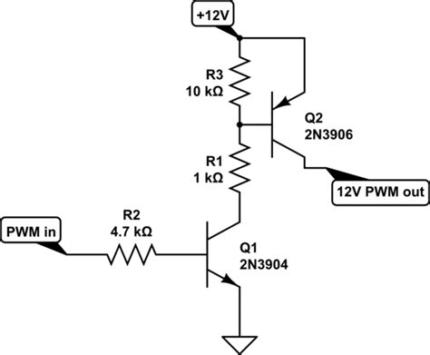 operational amplifier convert 5v pwm arduino signal into 12v signal