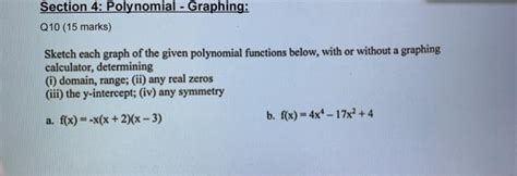 Solved Sketch Each Graph Of The Given Polynomial Functions Chegg