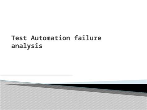 Pptx Test Automation Failure Analysis Dokumentips