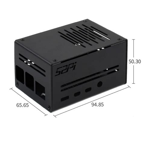 Onpadru Металлический корпус для Raspberry Pi 4 с низкопрофильным охлаждающим вентилятором