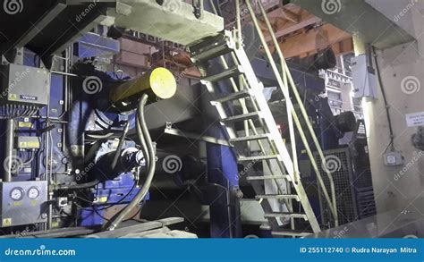 White Paper Reels Being Manufactured In A Paper Plant Editorial Image Image Of Factory