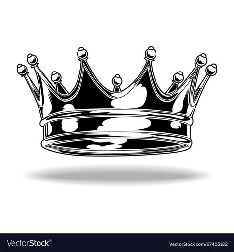King Crown Drawing Black And White