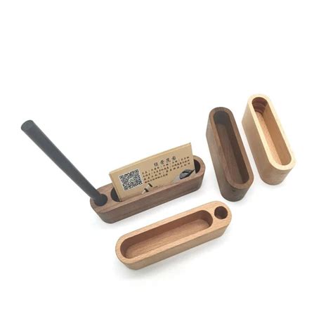 Badu Bg Масивна дървесина Настолна стойка за визитни картички Поставка за паметници Кутия за