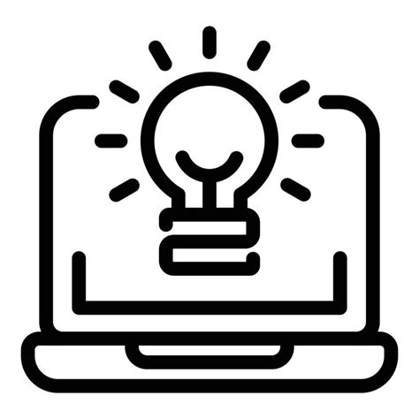Bright Idea Icon Outline Style 15605665 Vector Art At Vecteezy