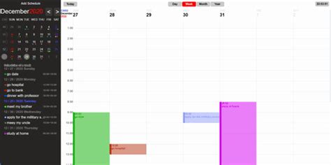 Github Ho S Calendar Calendar Scheduler Web App