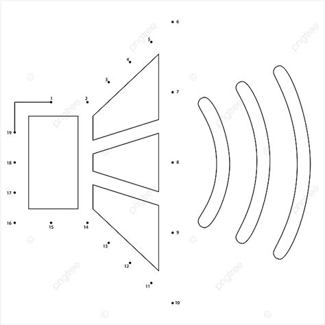 Speaker Icon Connect The Dots Dot Drawing Pea Drawing Speaker