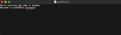 How To Modify A Text File In Python Askpython