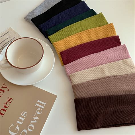 11 쫀쫀 골지 컬러 헤어밴드 터번 반다나 11color