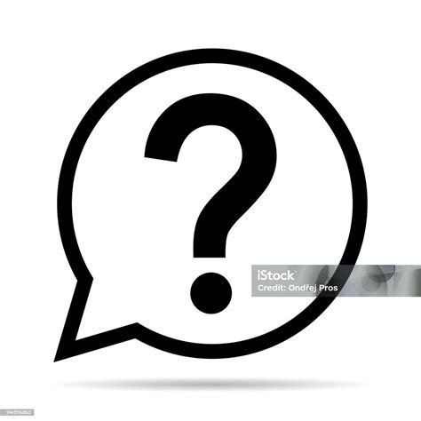 그림자 도움말 또는 거품 그래픽 기호 웹 Faq 벡터 일러스트와 질문 아이콘 마크 Brand Name Online Messaging Platform에 대한 스톡 벡터 아트