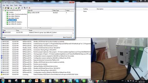 Connecting Delta Plc To Opc Server Kepserver Youtube