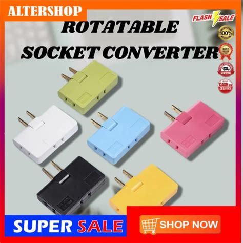Original 3 In 1 Extension Plug Adapter Foldable 2 Prong Swivel Ac Adaptermini Rotatable Socket