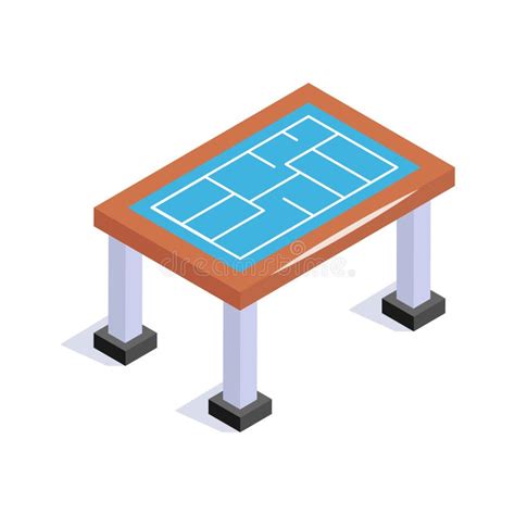 Drafting Table Blueprint Table Isometric Design In Modern Style Stock