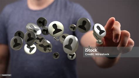 흐릿한 배경에 팀 연결 및 소셜 네트워크 기호의 3d 렌더링 3차원 형태에 대한 스톡 사진 및 기타 이미지 3차원 형태 가상현실 개념 Istock