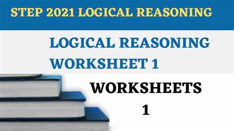 STEP Logical Reasoning 2021 Worksheet 1 Wisegot