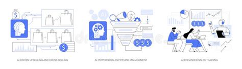 Artificial Intelligence In Sales Abstract Concept Vector Illustrations