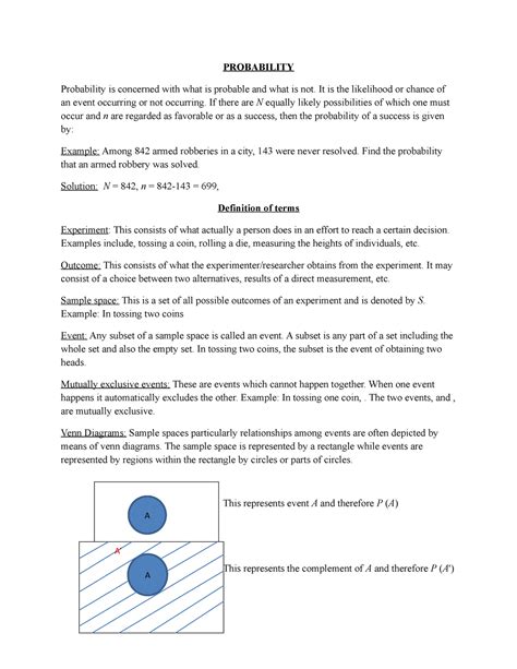 Engineering PROB STAT Lecture Notes PROBABILITY Probability Is