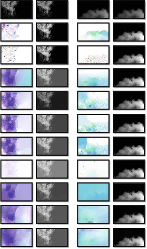 Flow Fields And Warping Results The Top Row Shows Two Sequences Of