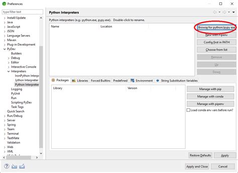 Как настроить Eclipse для Python