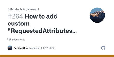 How To Add Custom Requestedattributes Into Sp Metadata · Issue 264