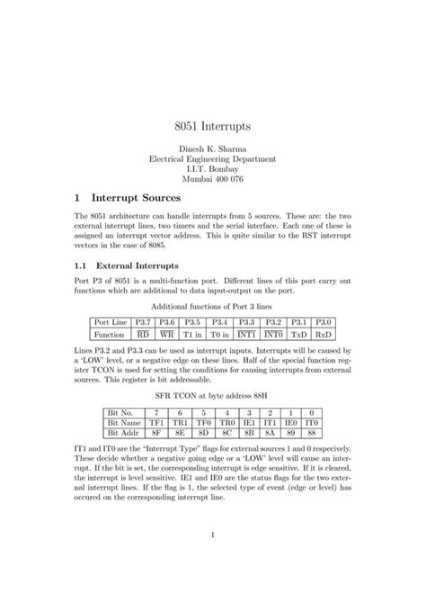 8051 Interrupts Pdf