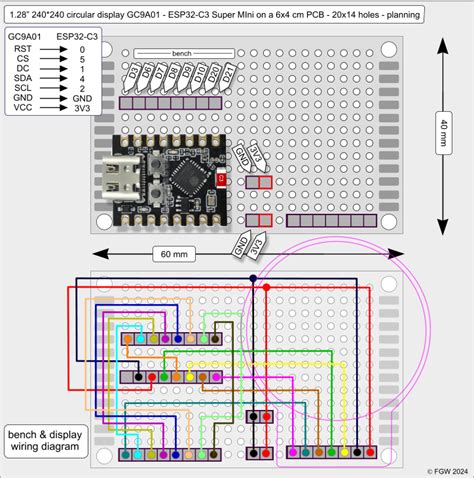 Esp32 C3 Super Mini With 1 28” Spi Gc9a01 Circular Tft Display
