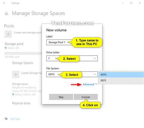 Create Storage Space For Storage Pool In Windows Tutorials