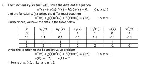 solved u′′ x g x u′ x h x u x 0 0≤x≤1 and the function