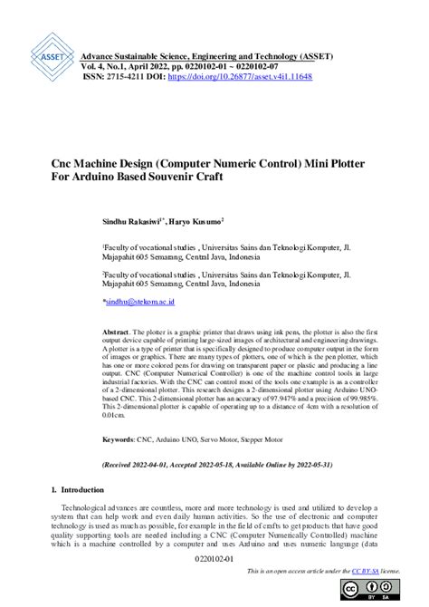 Pdf Cnc Machine Design Computer Numeric Control Mini Plotter For