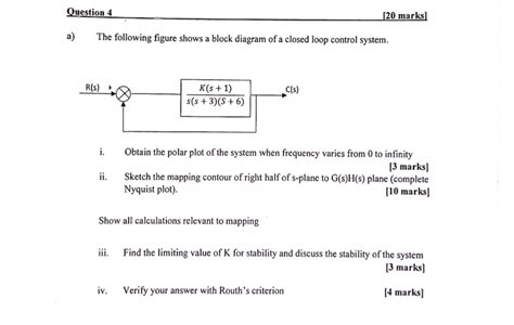 solved question 4 20 marks the following figure shows a